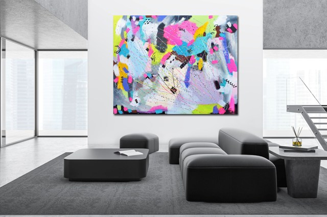 Abstrakte Gemälde mit Strukturen kaufen